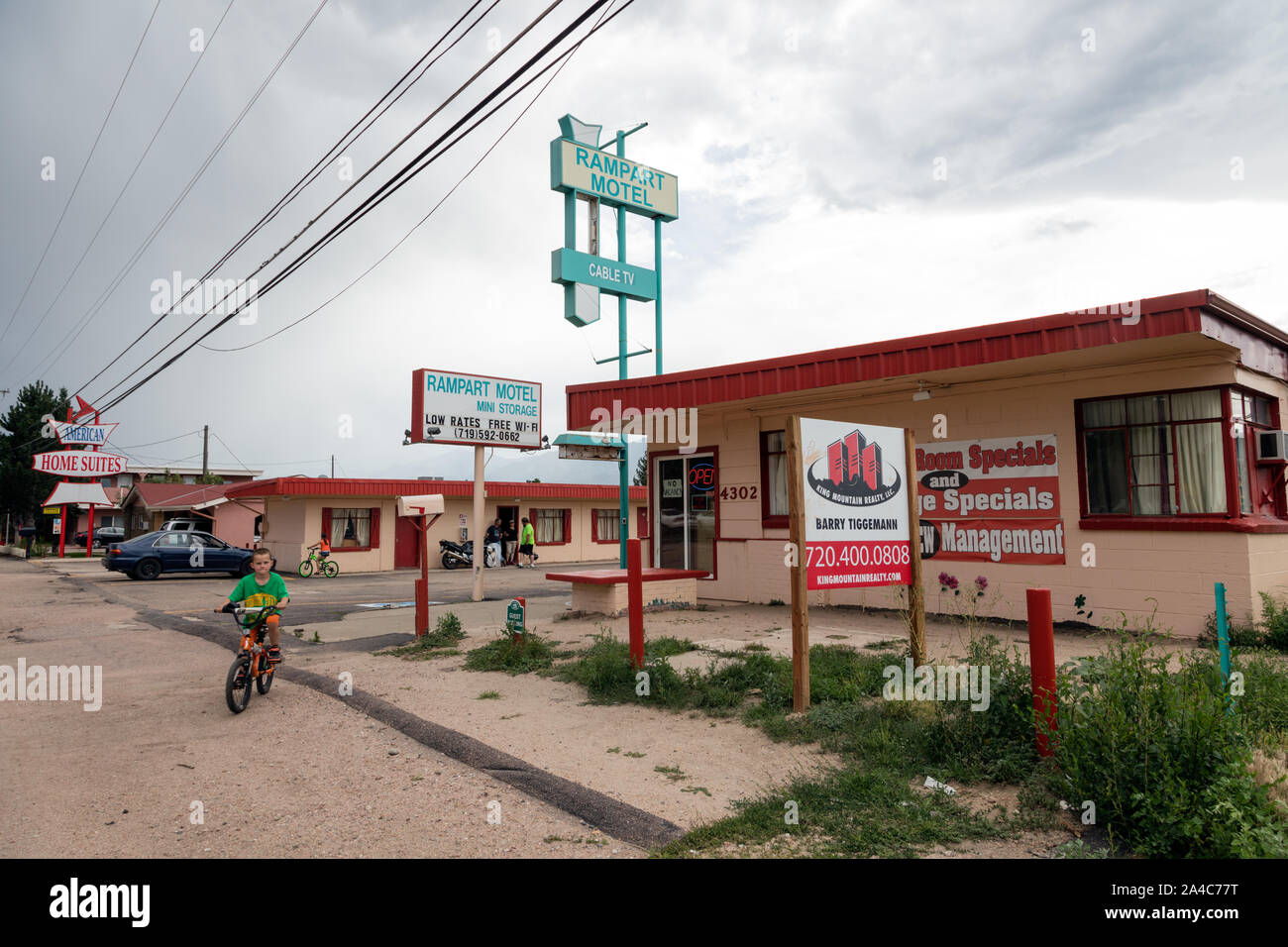 The Rampart Motel, one of several mid-20th Century-vintage motels along ...