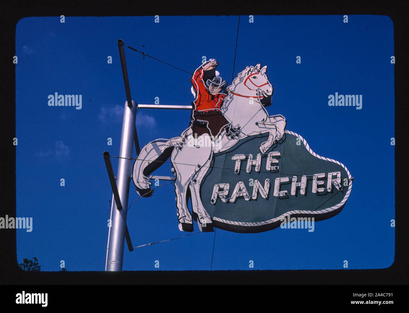 The Rancher Western Wear sign, Route 80, Monroe, Louisiana Stock Photo ...
