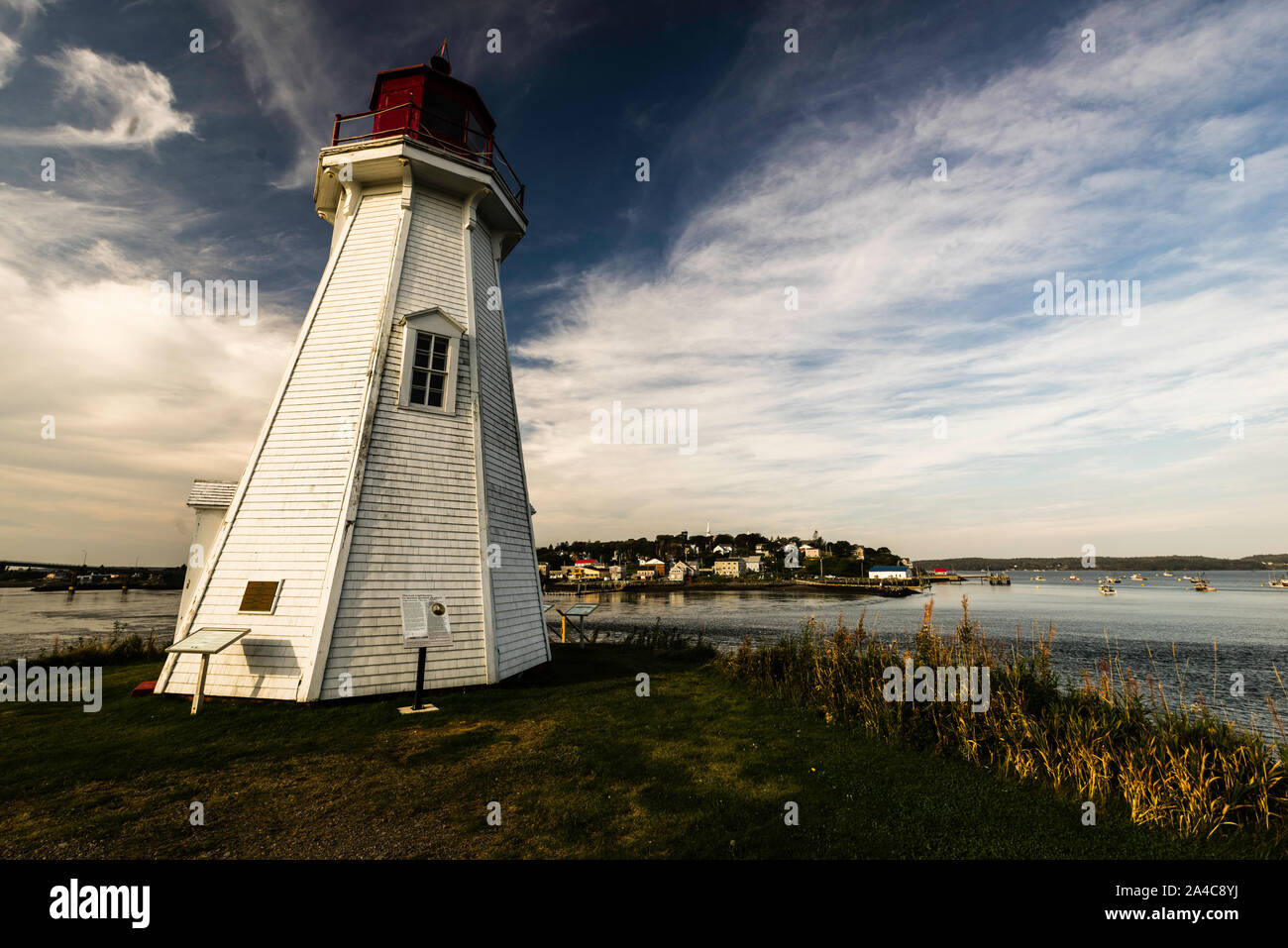 Mulholland Point navigation light and Town of Lubec, Maine Welshpool ...
