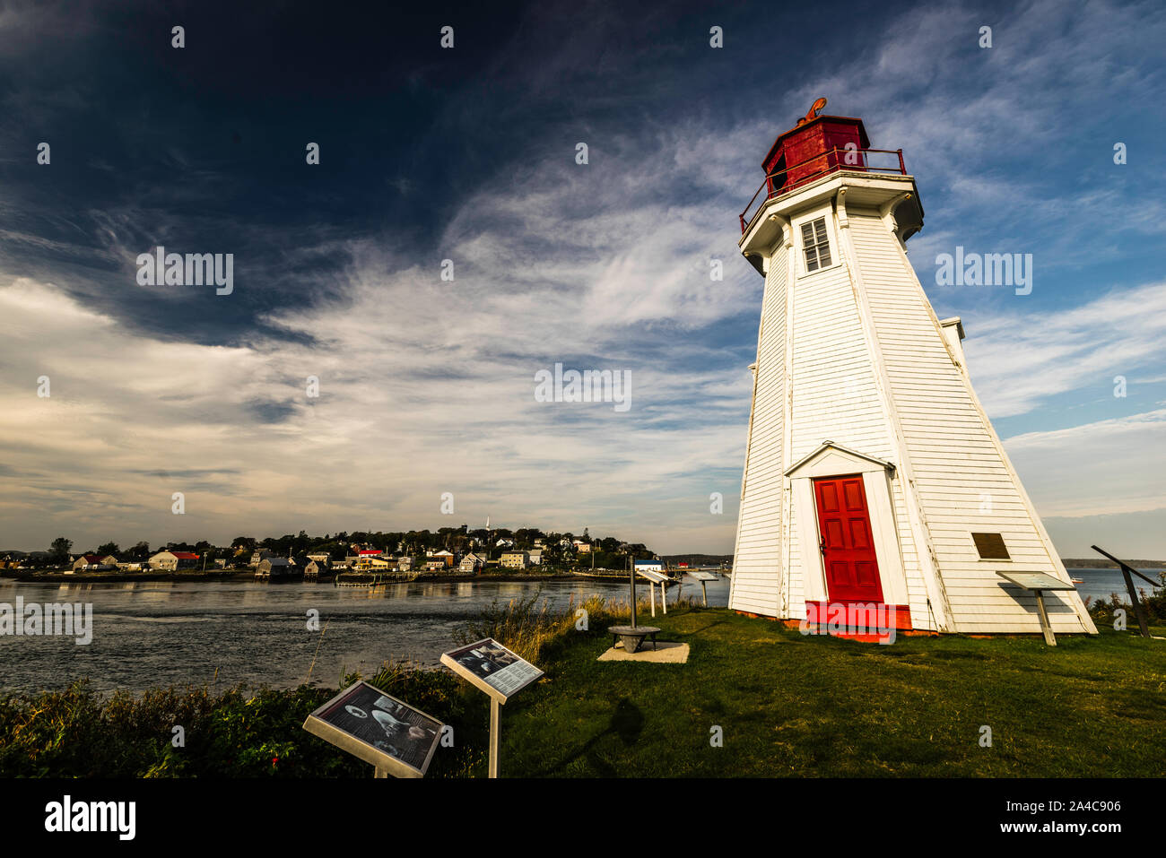 Mulholland Point navigation light and Town of Lubec, Maine Welshpool ...
