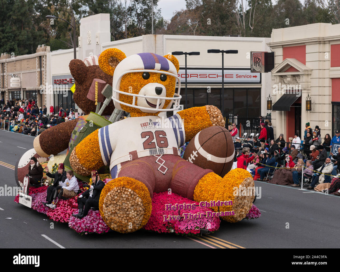 The Shriners' Hospital for Children float in the 124th Rose Parade in ...