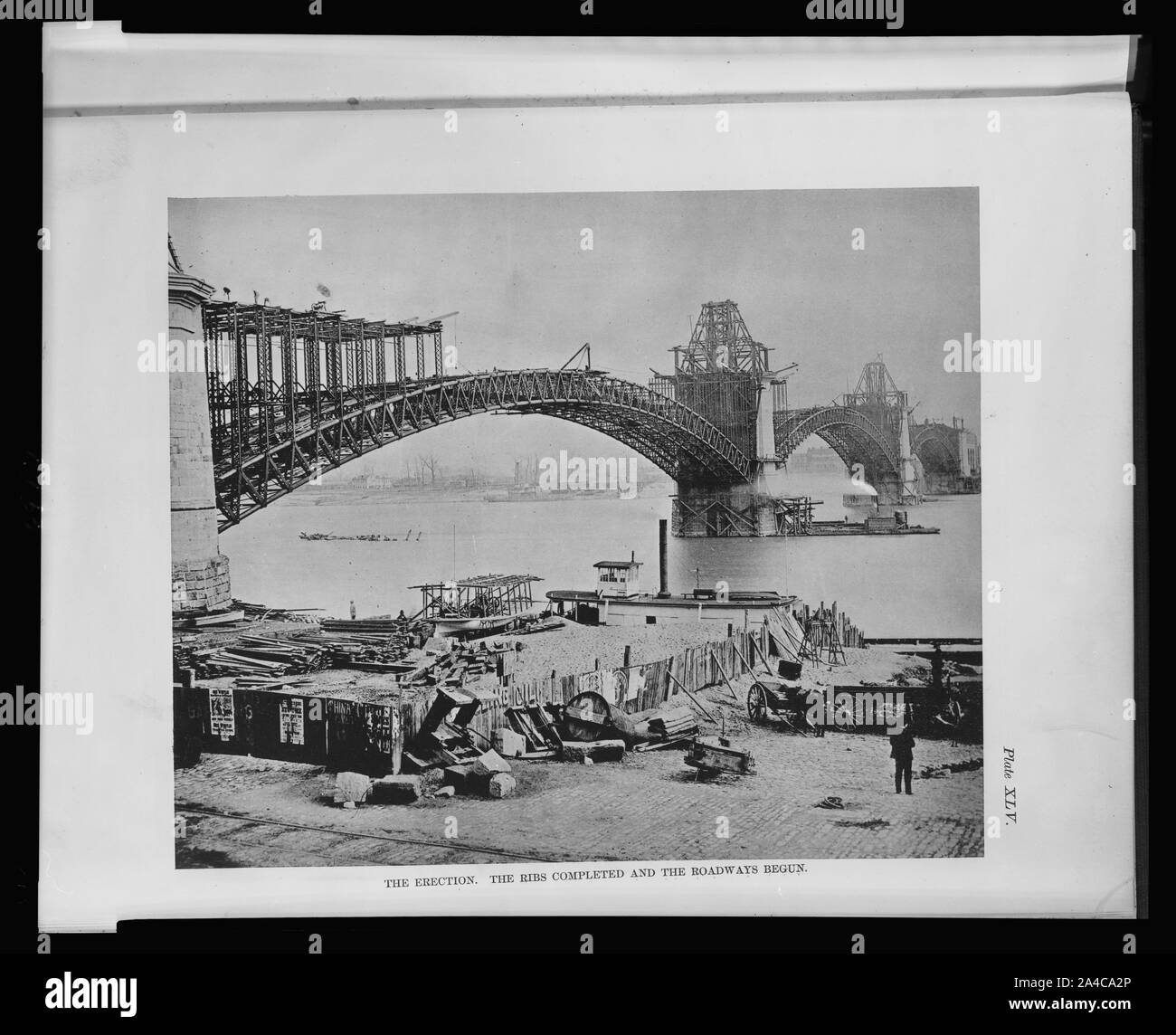 The St. Louis bridge.] The erection -- the ribs completed and the ...