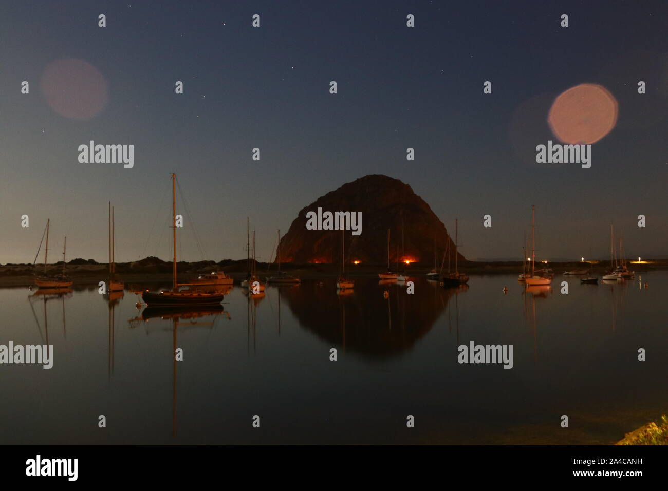 Morro rock at night hi-res stock photography and images - Alamy