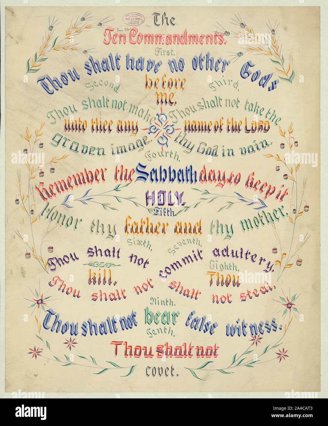 The Ten Commandments Stock Photo - Alamy