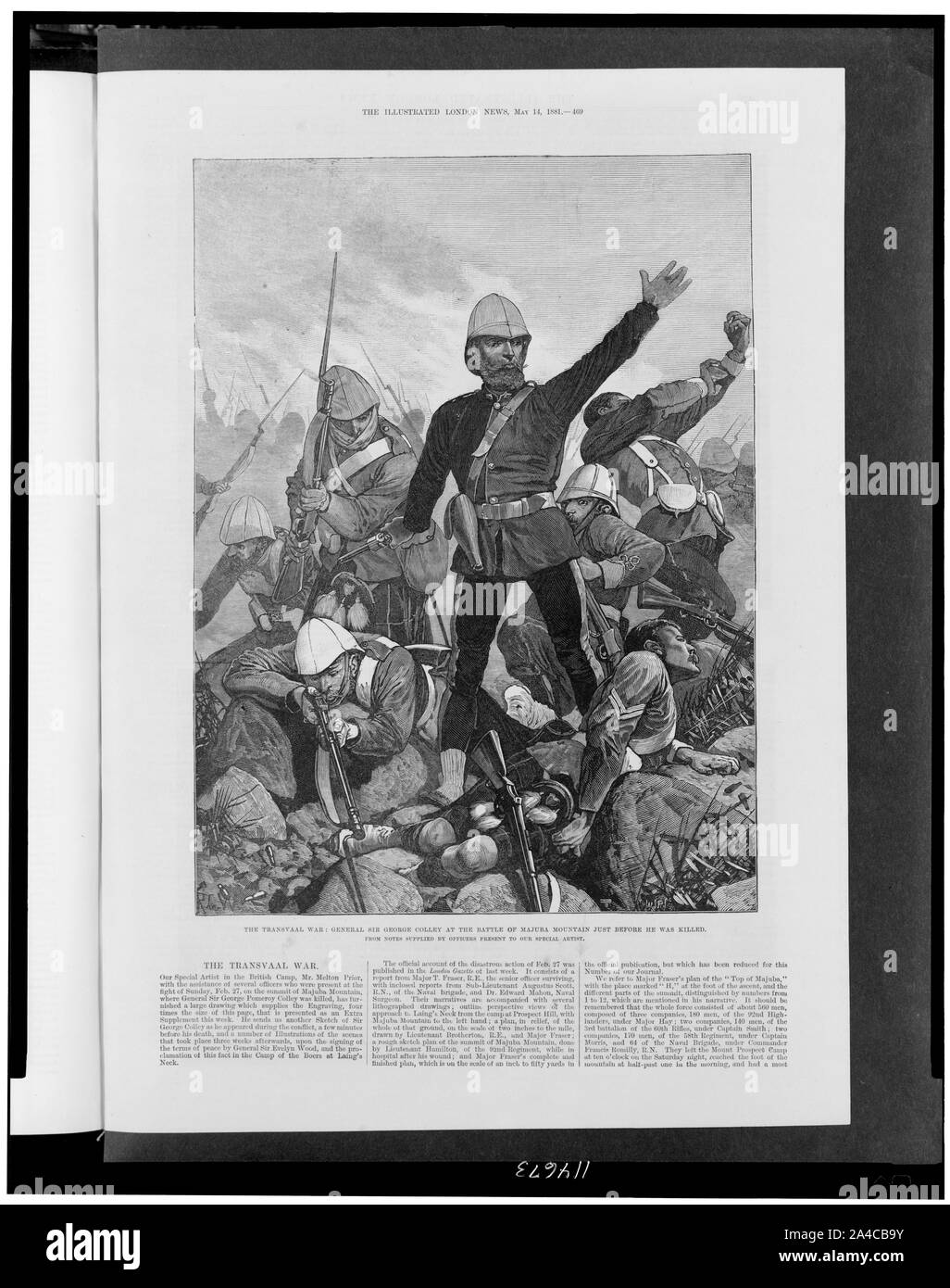 The Transvaal war: General Sir George Colley at the Battle of Majuba ...