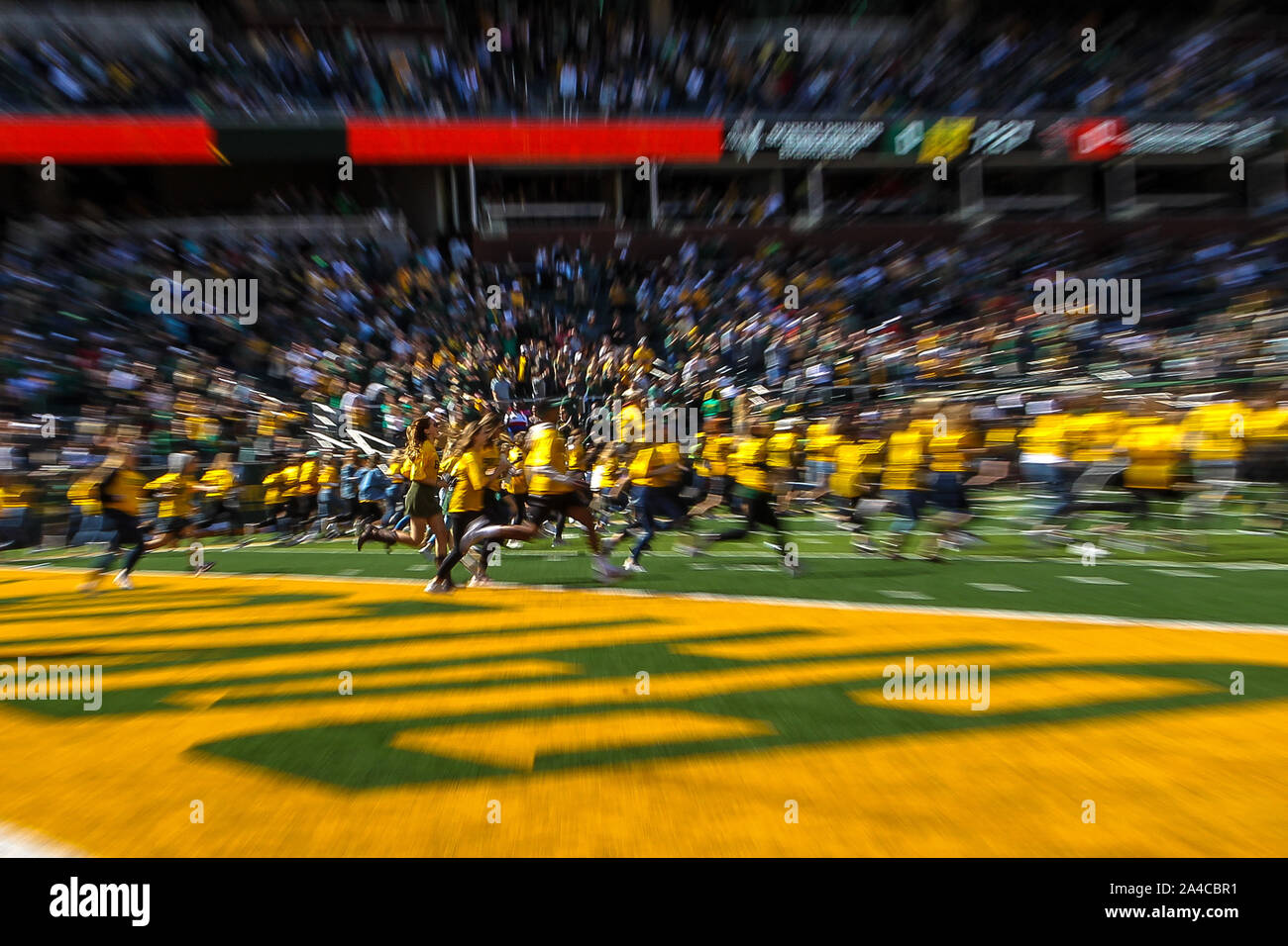 Waco, Texas, USA. 12th Oct, 2019. Baylor Bears fans in action during ...
