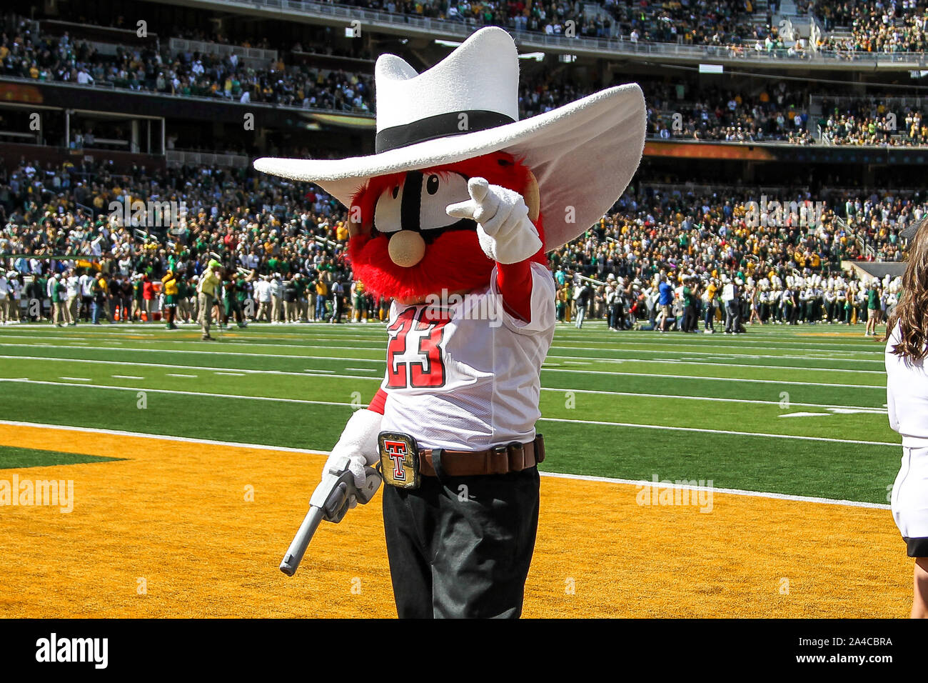 Waco, Texas, USA. 12th Oct, 2019. Texas Tech Mascot in action during ...