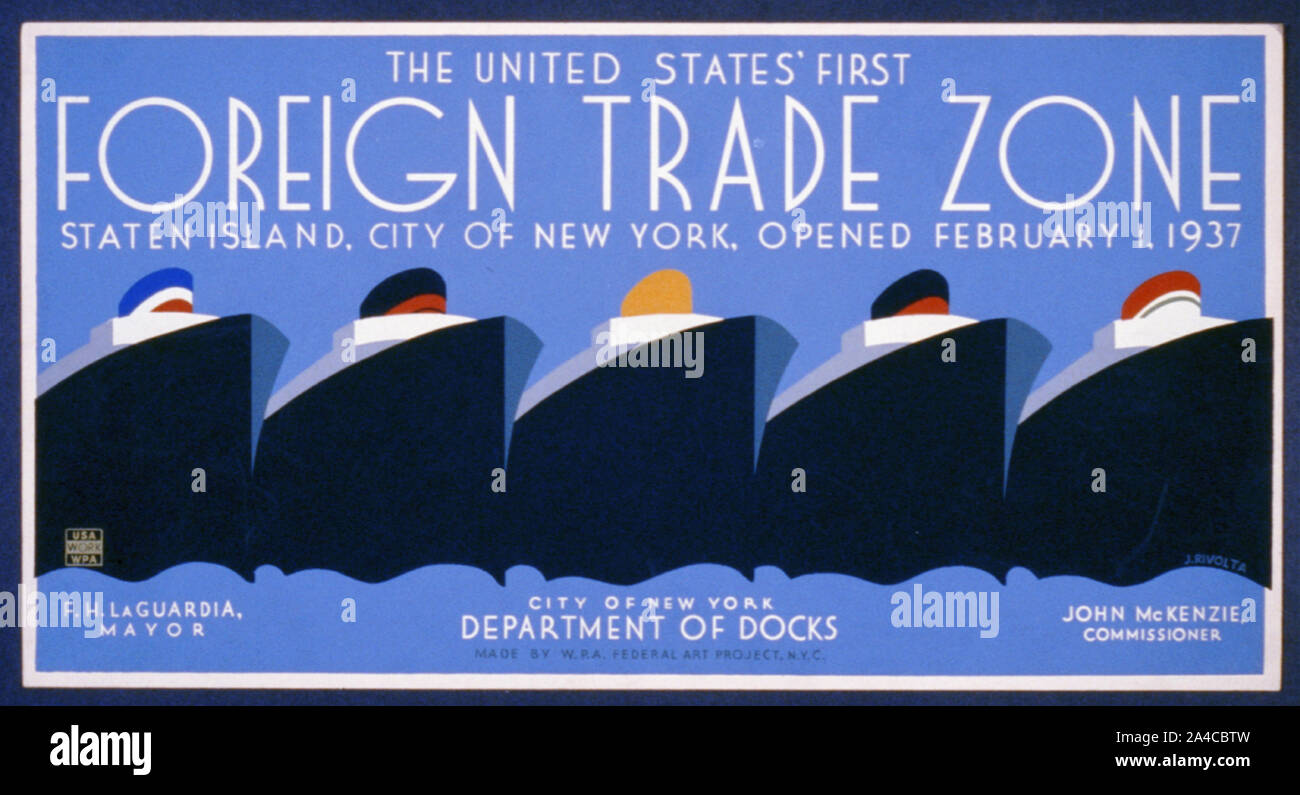 The United States' first foreign trade zone Stock Photo - Alamy