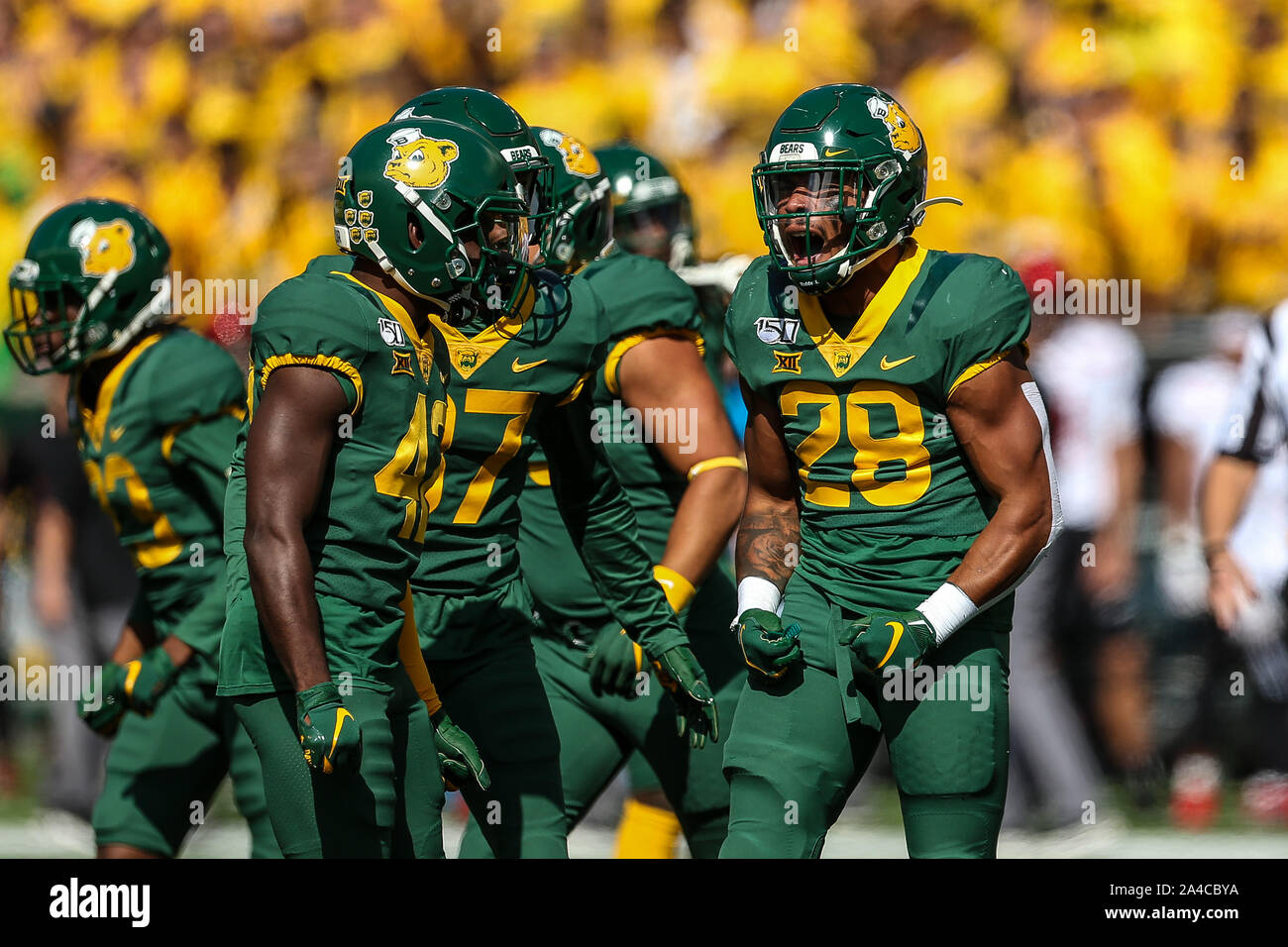 Waco, Texas, USA. 12th Oct, 2019. Baylor Bears safety Zeke Brown (23 ...
