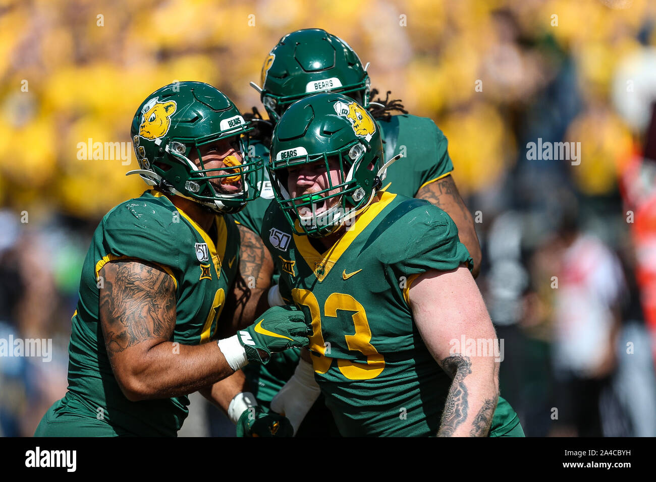 Waco, Texas, USA. 12th Oct, 2019. Baylor Bears safety Zeke Brown (23 ...