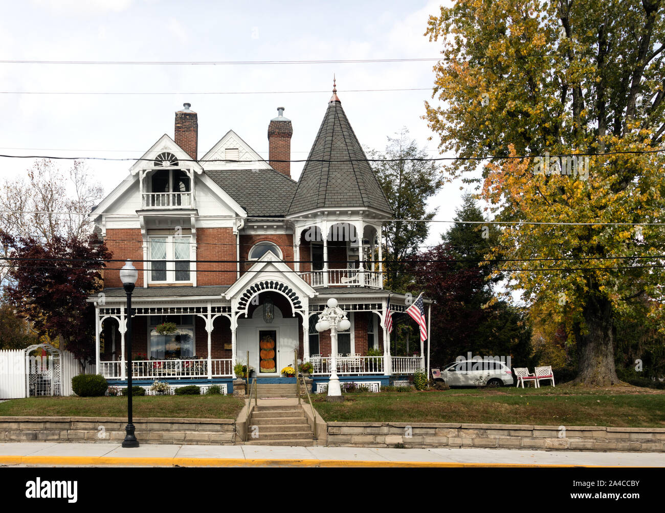 The Victorian-style Farnsworth House, built about 1890 in Buckhannon ...