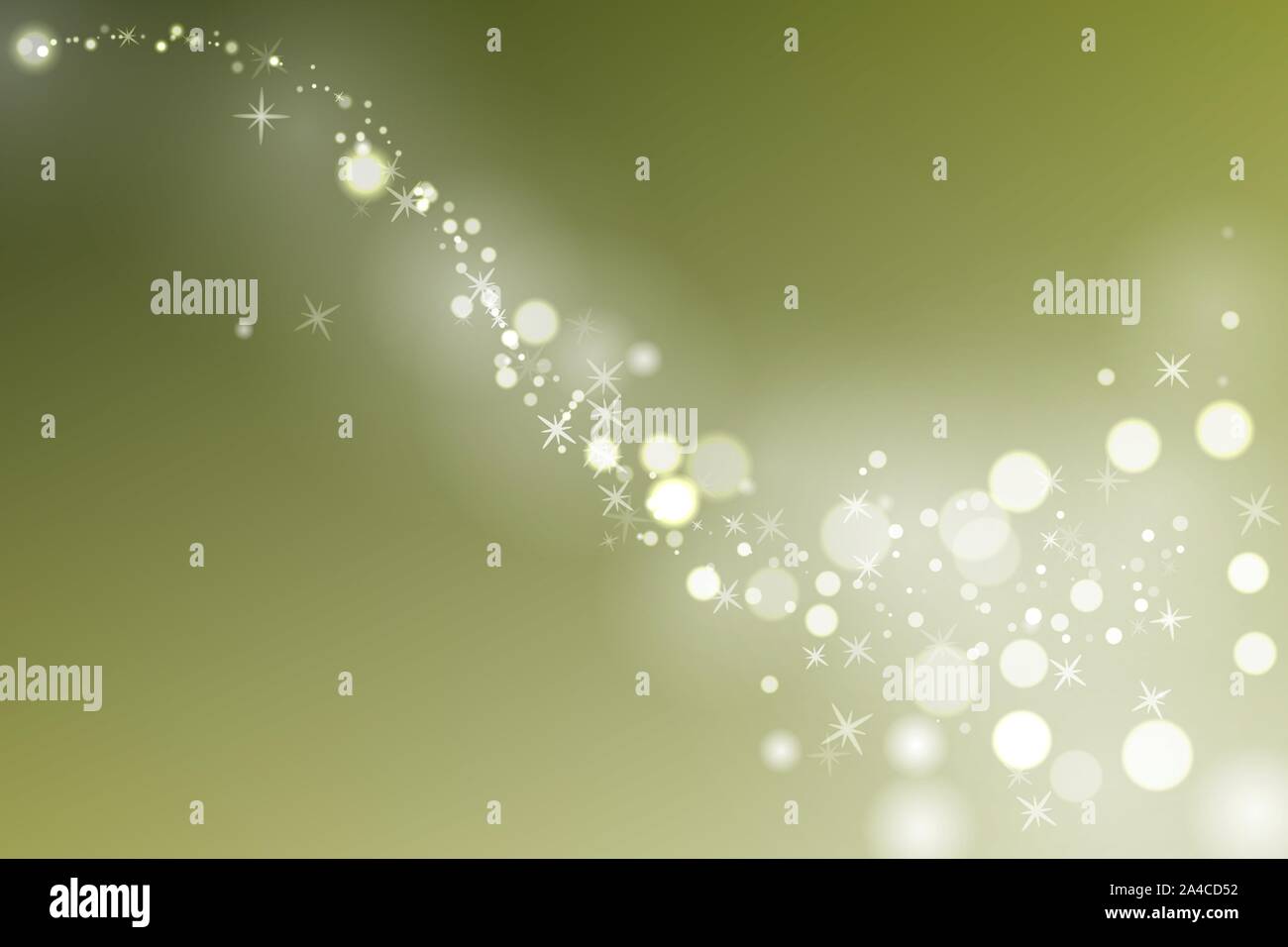 Flow in green water. Particles with glow effect. Vector illustration ...