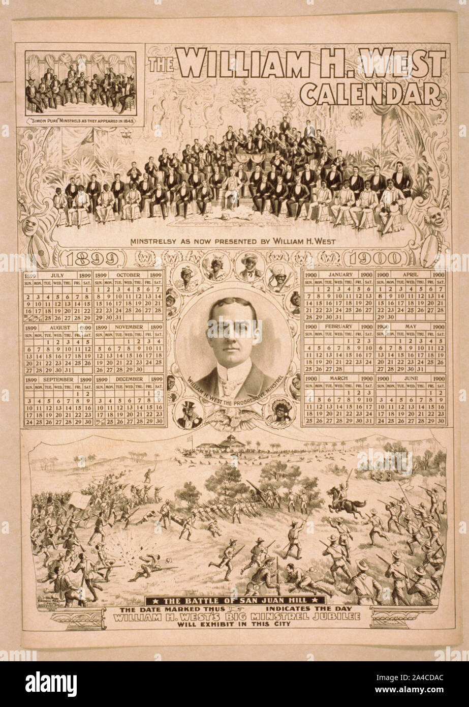 The William H. West calendar Stock Photo - Alamy