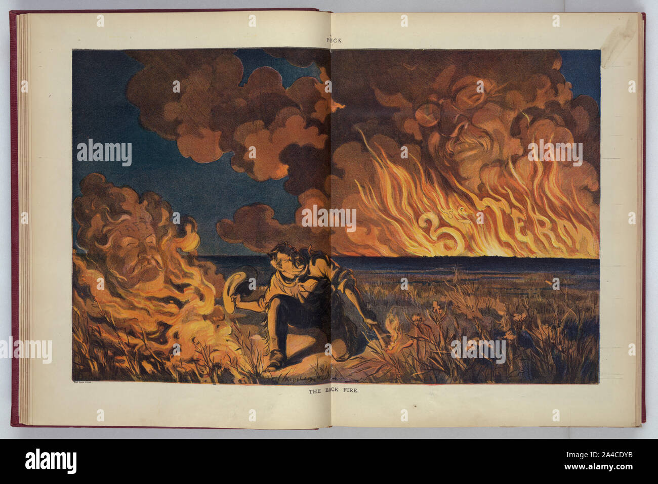 The back fire / Keppler Stock Photo - Alamy