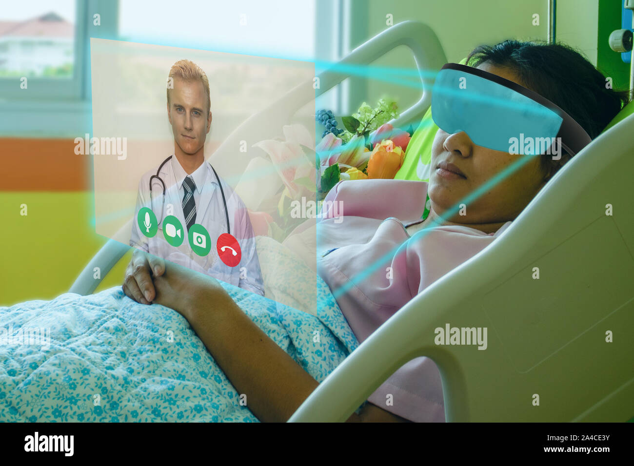 Nursing home video chat hi-res stock photography and images - Alamy