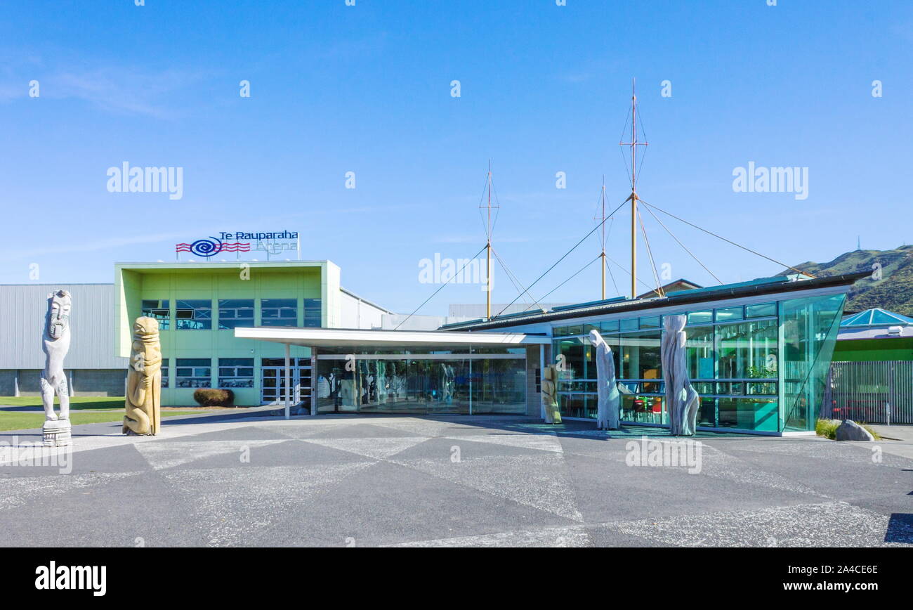 Porirua, New Zealand - September 17th, 2019: Exterior view of Te ...