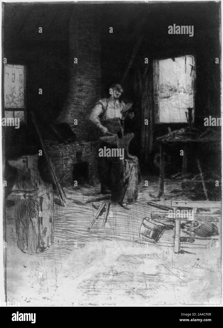 Blacksmith shop tools Black and White Stock Photos & Images - Alamy