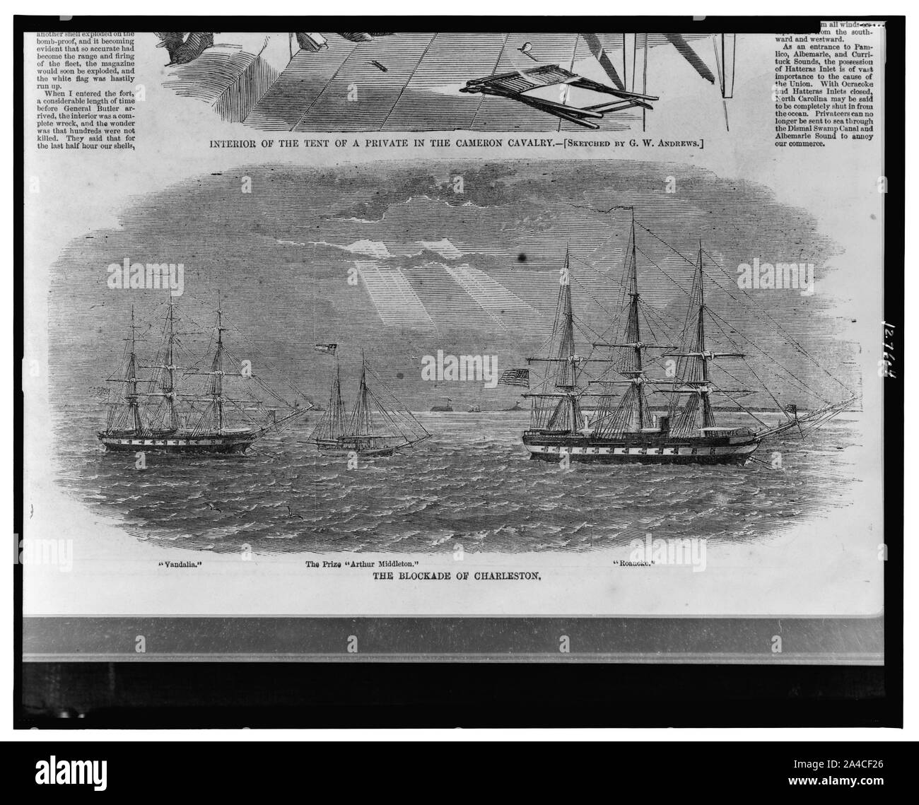 The blockade of Charleston Stock Photo - Alamy