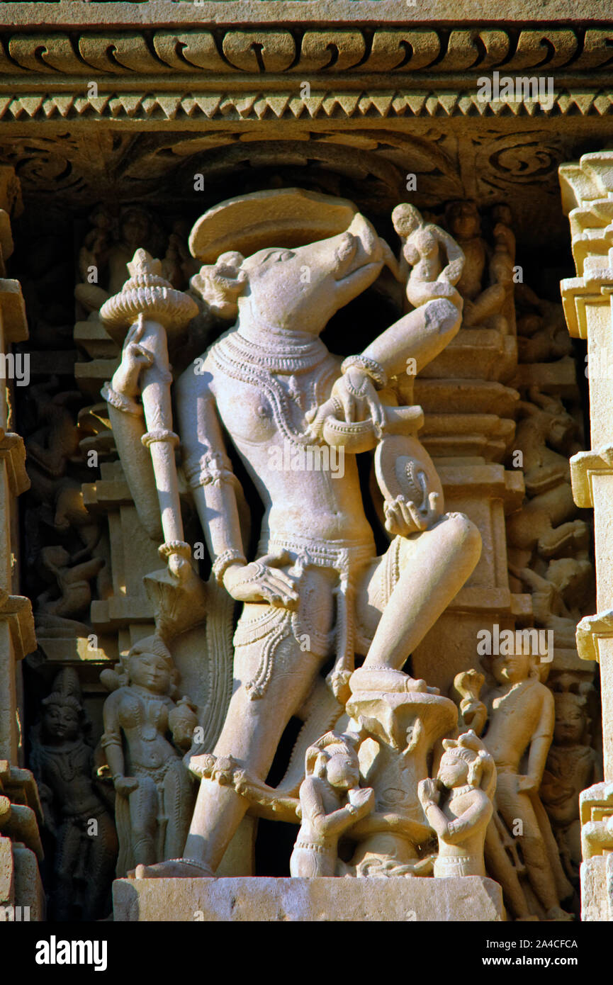 Sculpture of a Varaha boar Stock Photo - Alamy