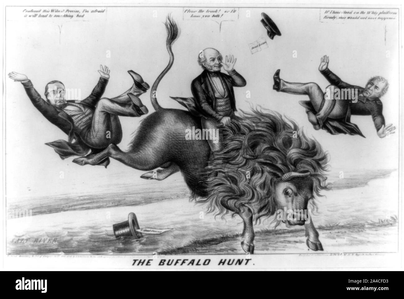 Buffalo hunt Black and White Stock Photos & Images - Alamy