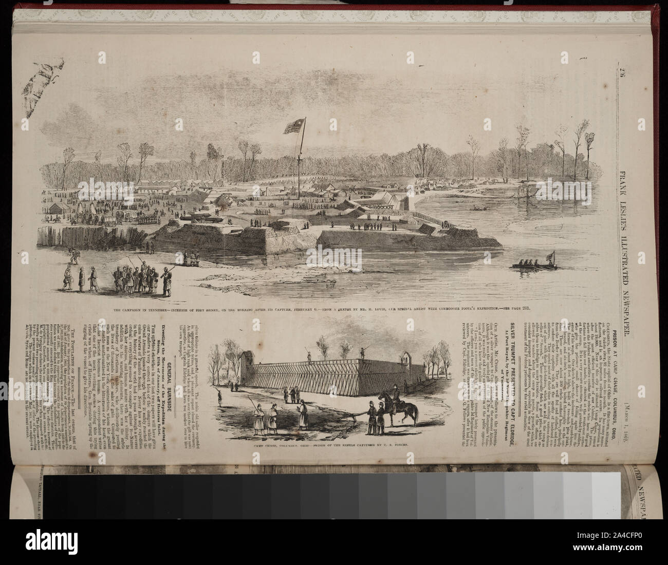 The campaign in Tennessee -- Interior of Fort Henry, on the morning ...