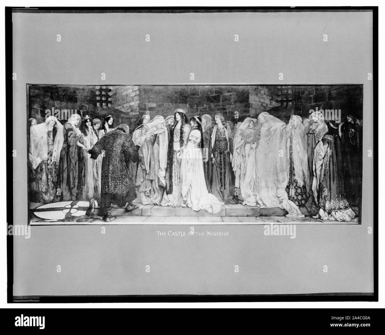 Towers battlements medieval castle Cut Out Stock Images & Pictures - Alamy