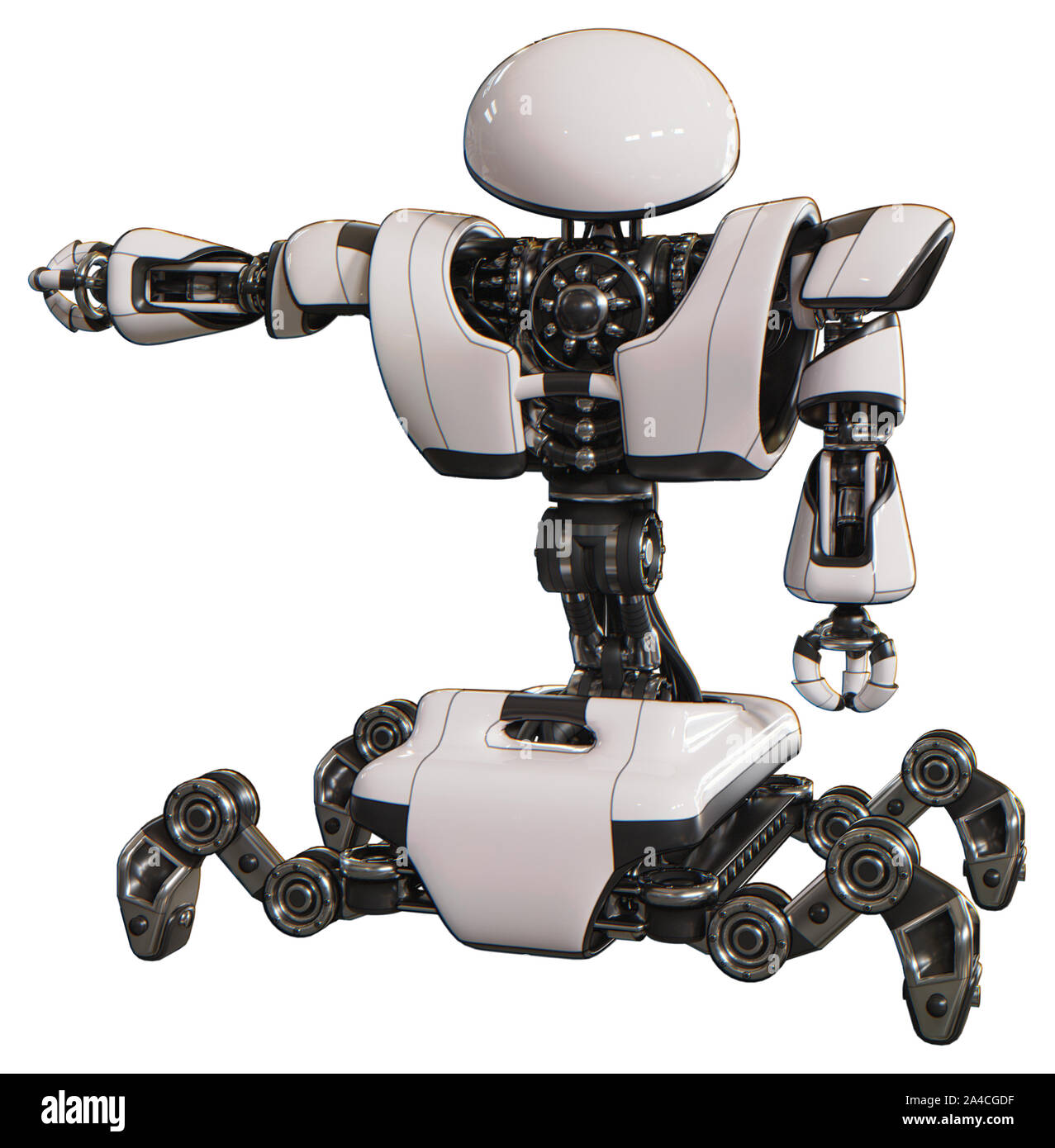 Android containing elements: dome head, heavy upper chest, heavy mech ...