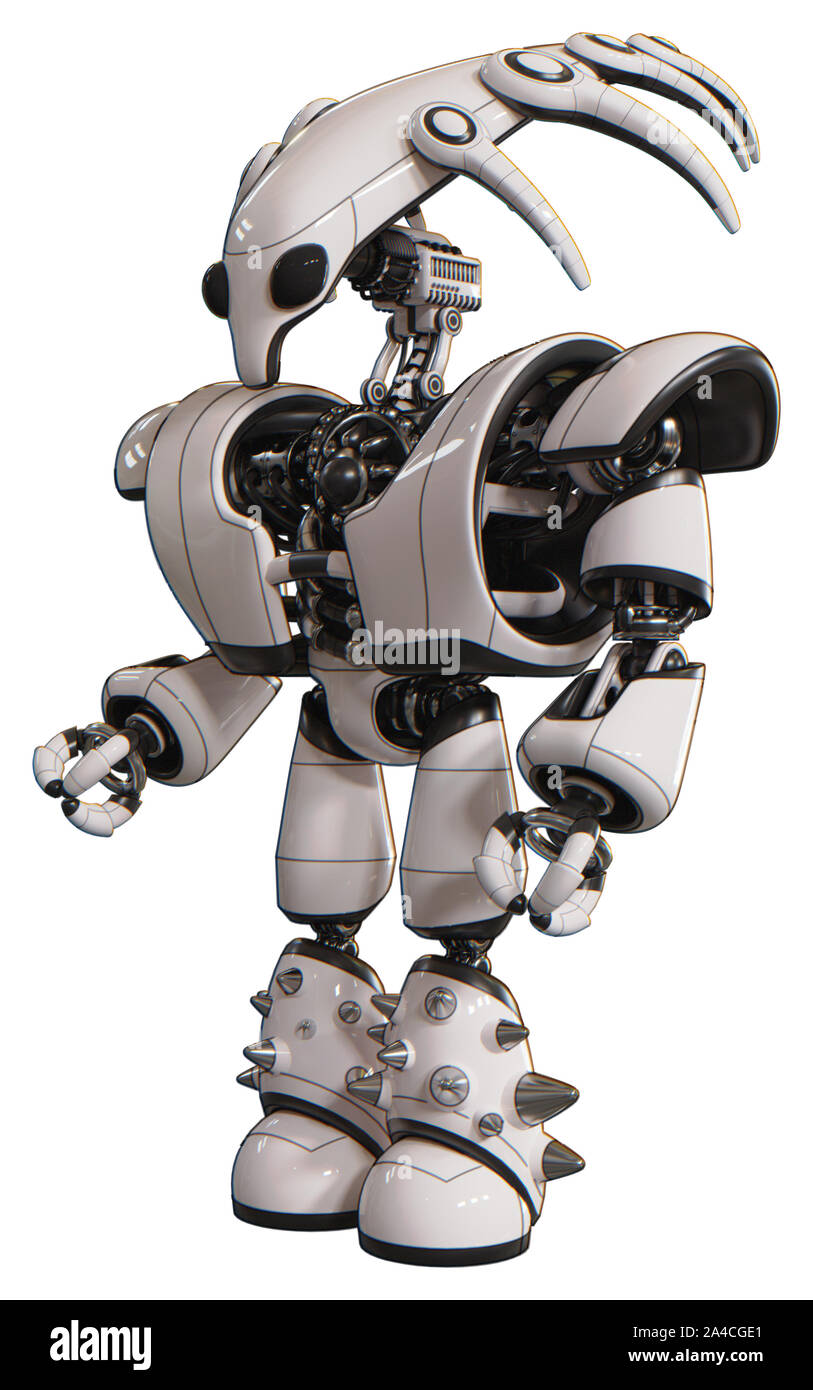 Automaton containing elements: flat elongated skull head, heavy upper ...