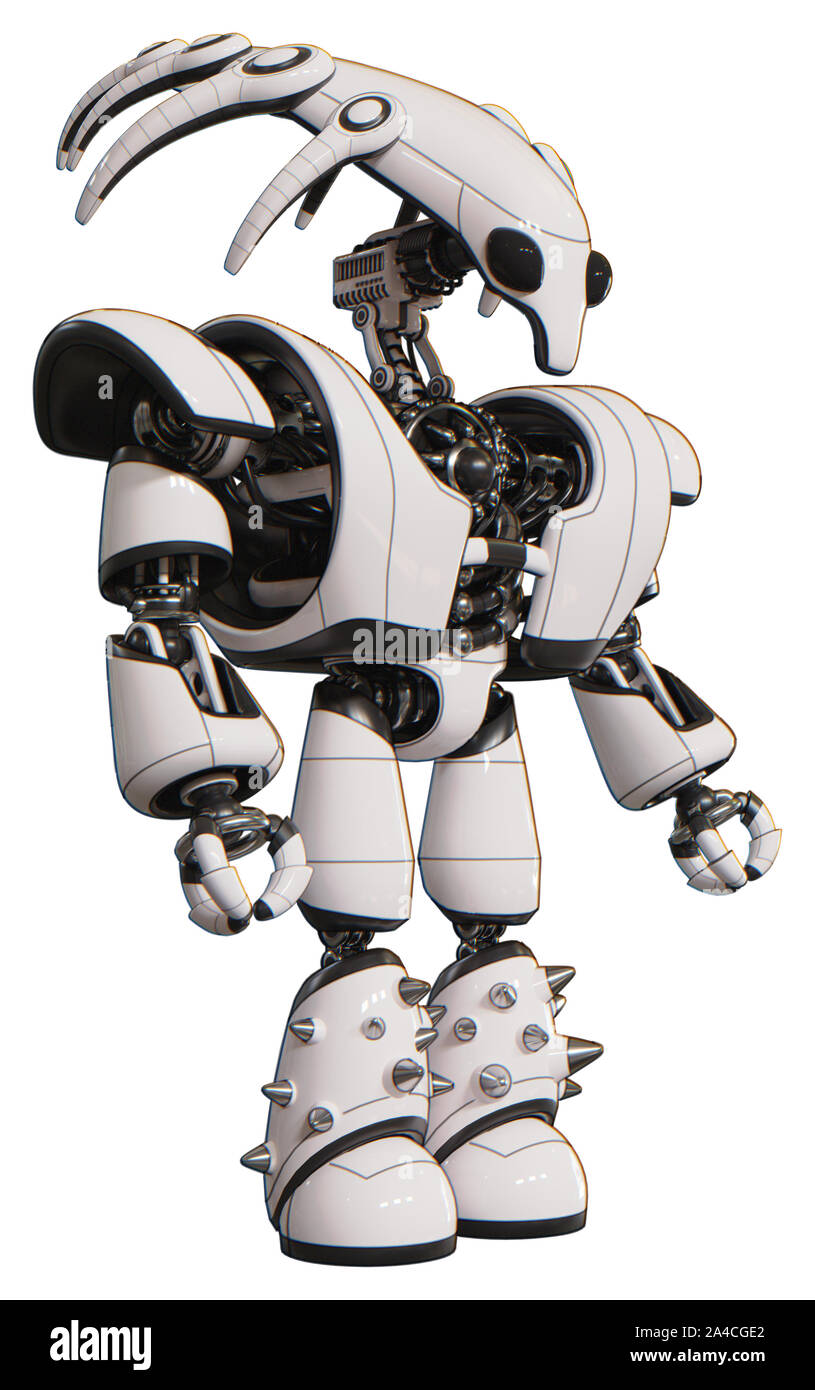 Automaton containing elements: flat elongated skull head, heavy upper ...