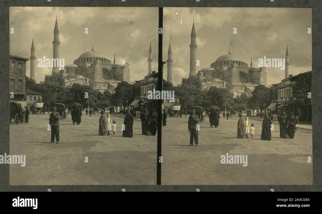 The celebrated Mosque of St. Sophia, Constantinople Stock Photo - Alamy