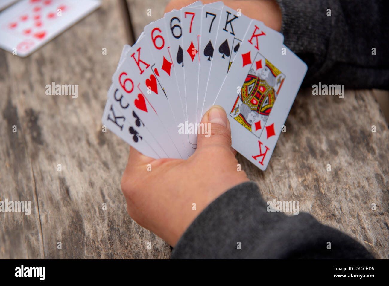 Poker hands set hi-res stock photography and images - Alamy