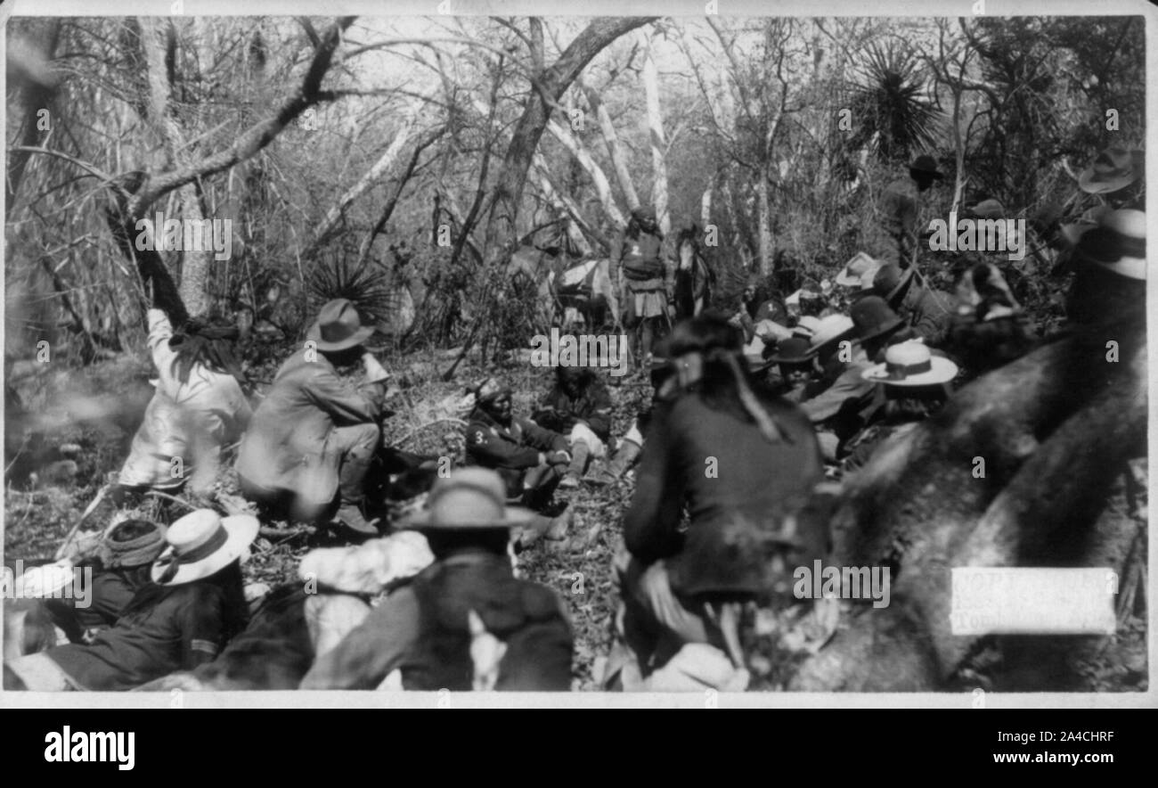 The council between Gen. Crook and Geronimo Stock Photo - Alamy