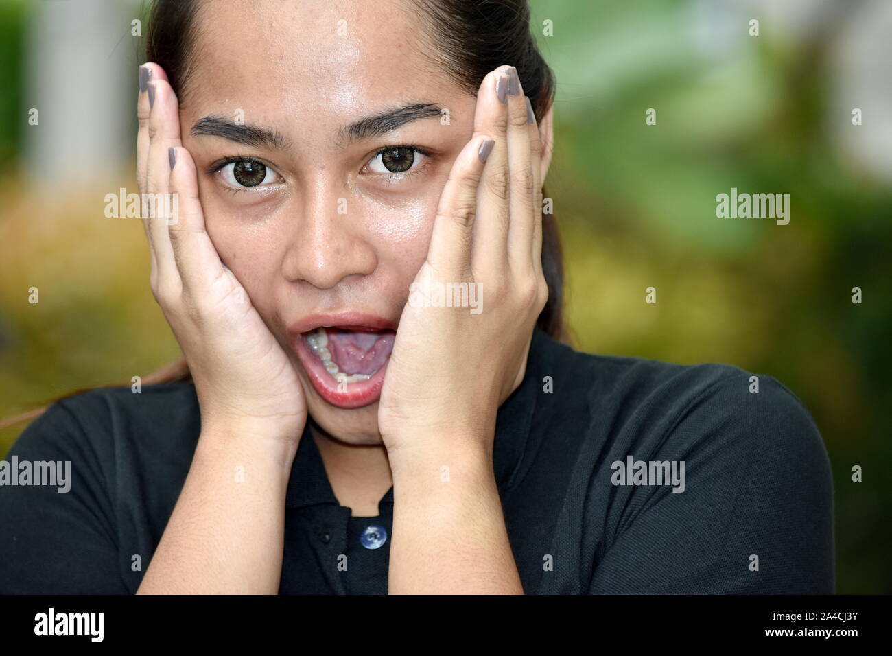 Shocked Girl Youth Stock Photo - Alamy