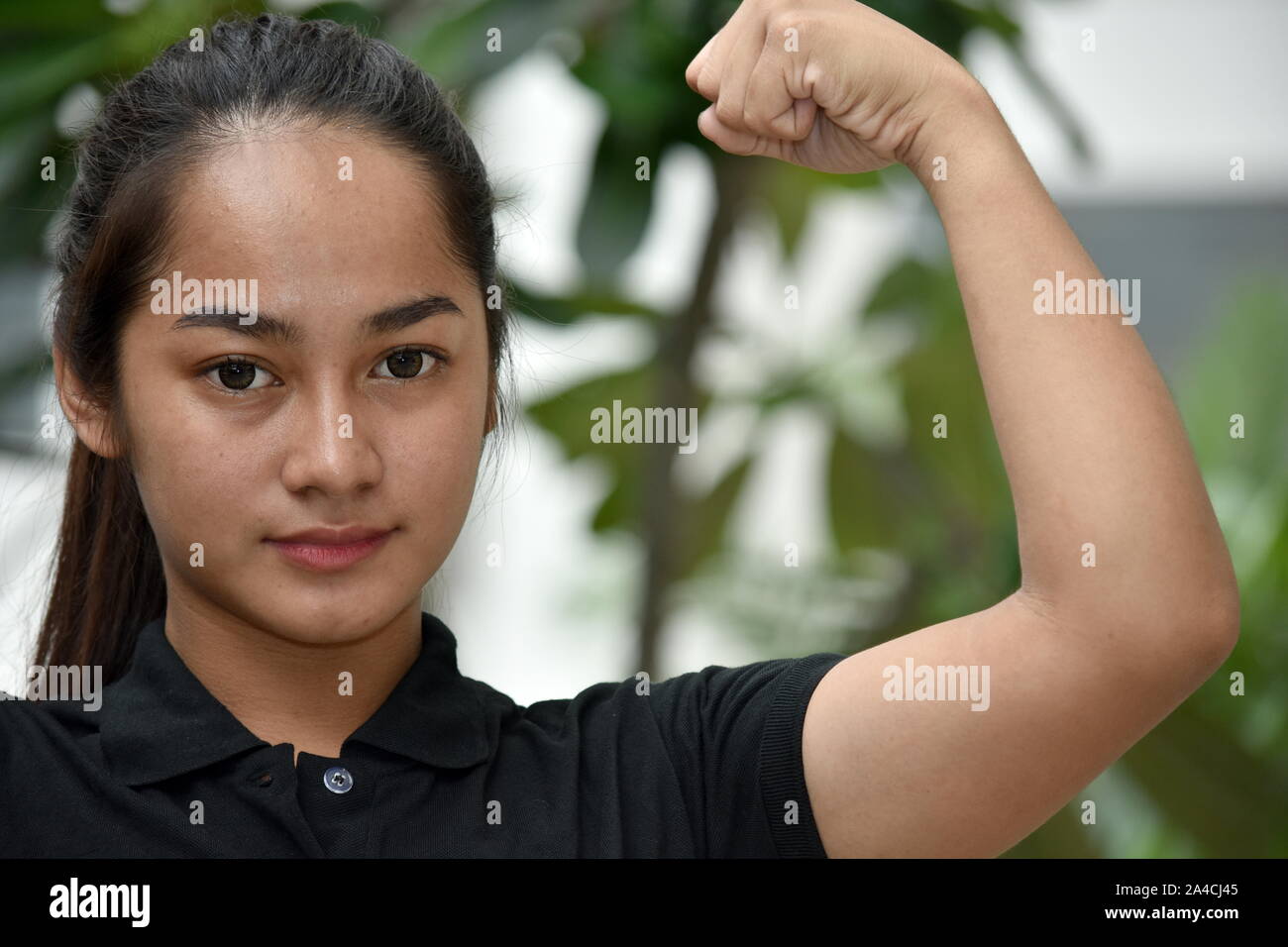 Strong Cute Minority Female Stock Photo - Alamy