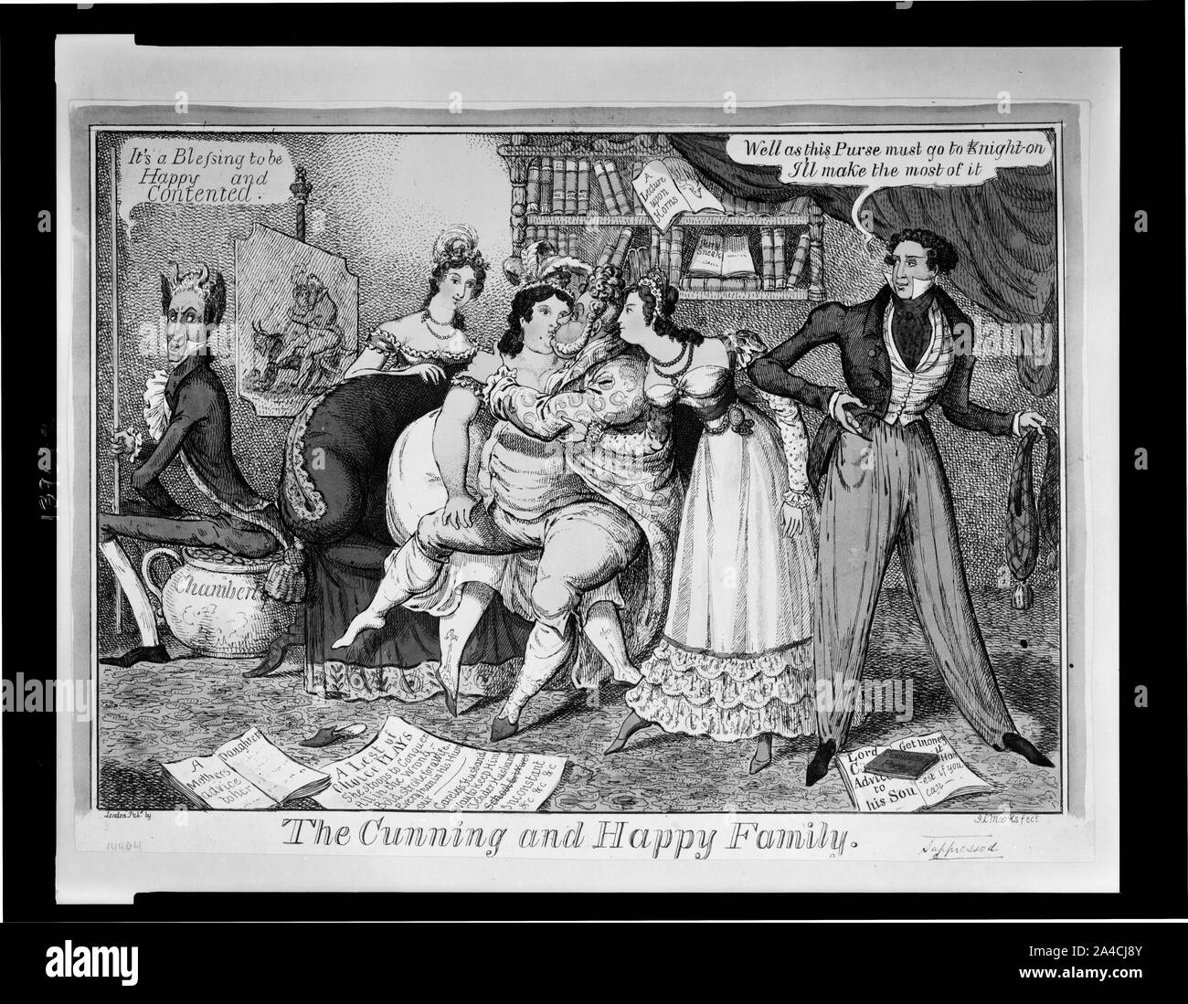 The cunning and happy family Stock Photo - Alamy