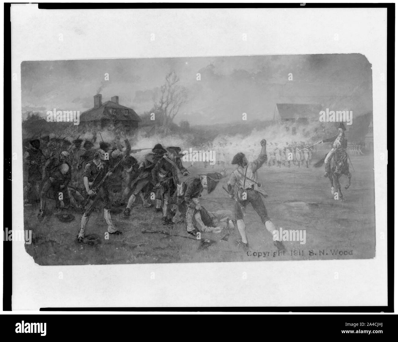 The dawn of liberty, Lexington, 1775 / Hy Sandham Stock Photo - Alamy