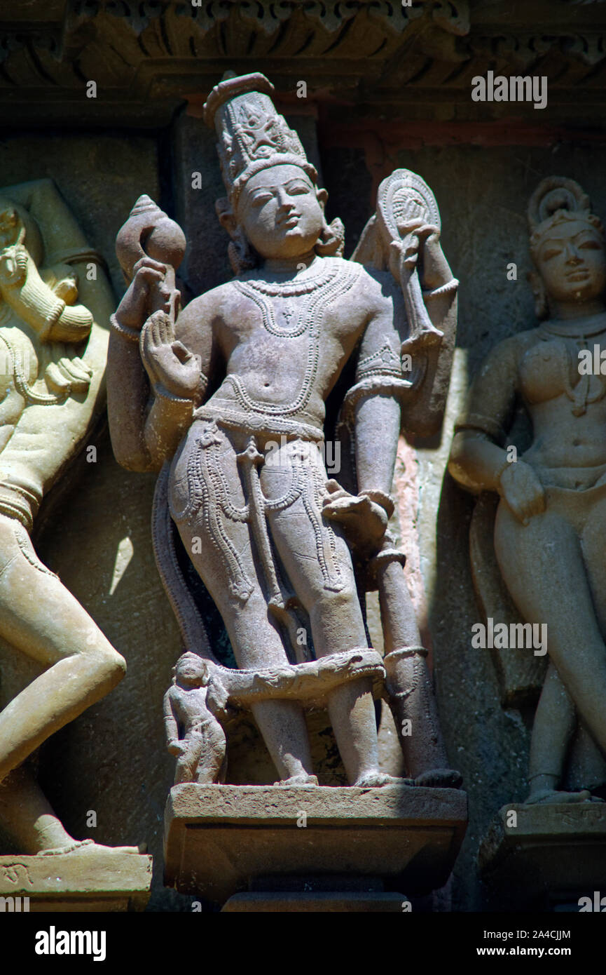 Carving of Hindu god and goddesses Stock Photo - Alamy