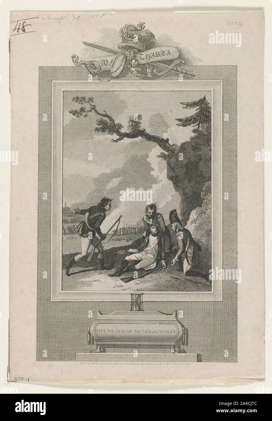 The death of General Wolfe Stock Photo - Alamy