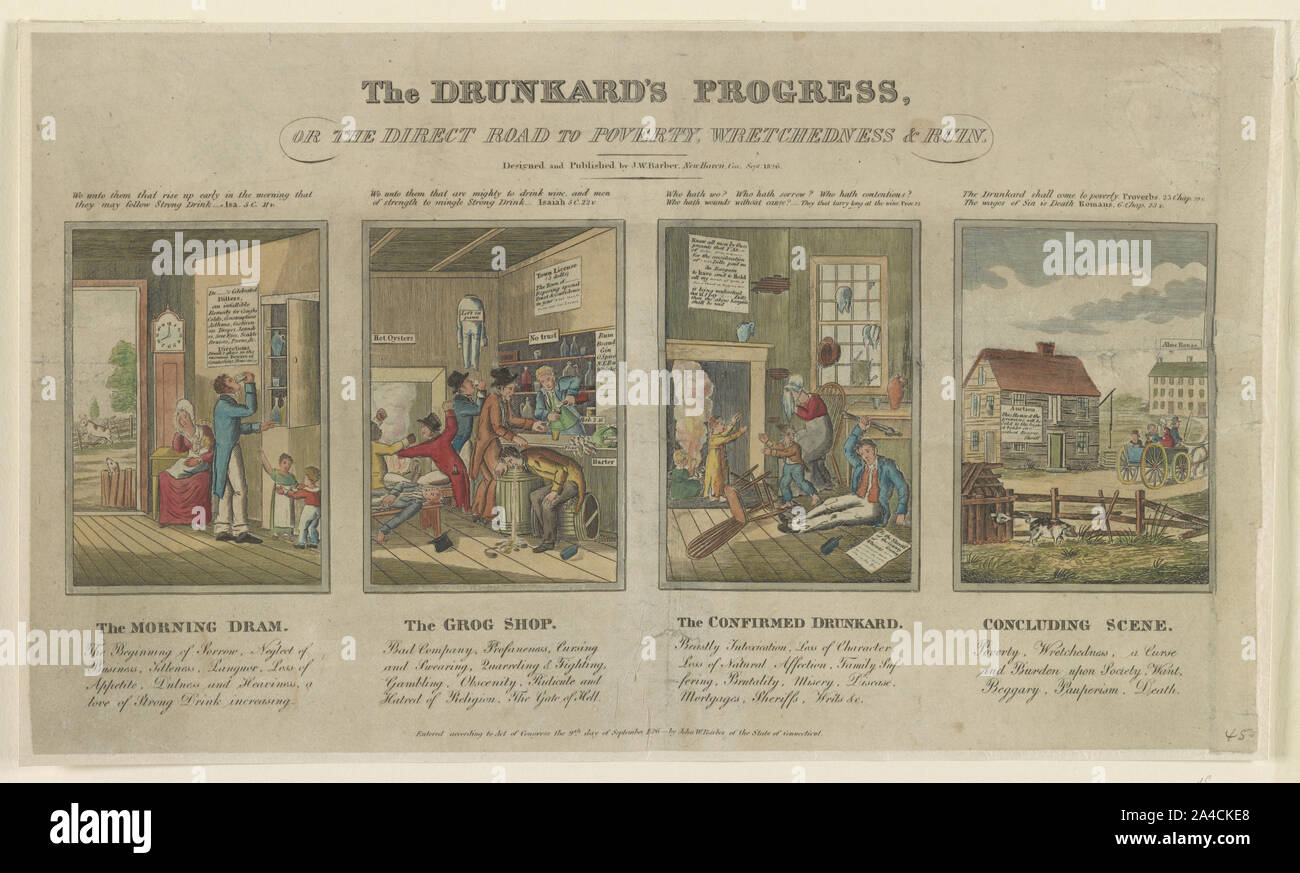 The drunkard's progress, or the direct road to poverty, wretchedness ...