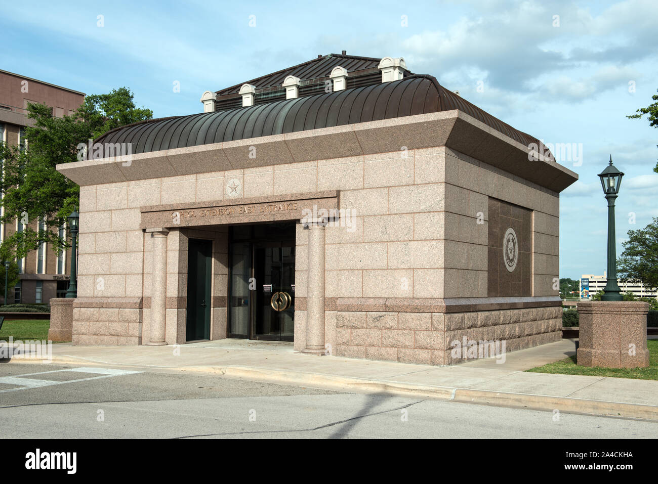 The east entrance to the Texas Capitol extension, Austin, Texas Stock ...