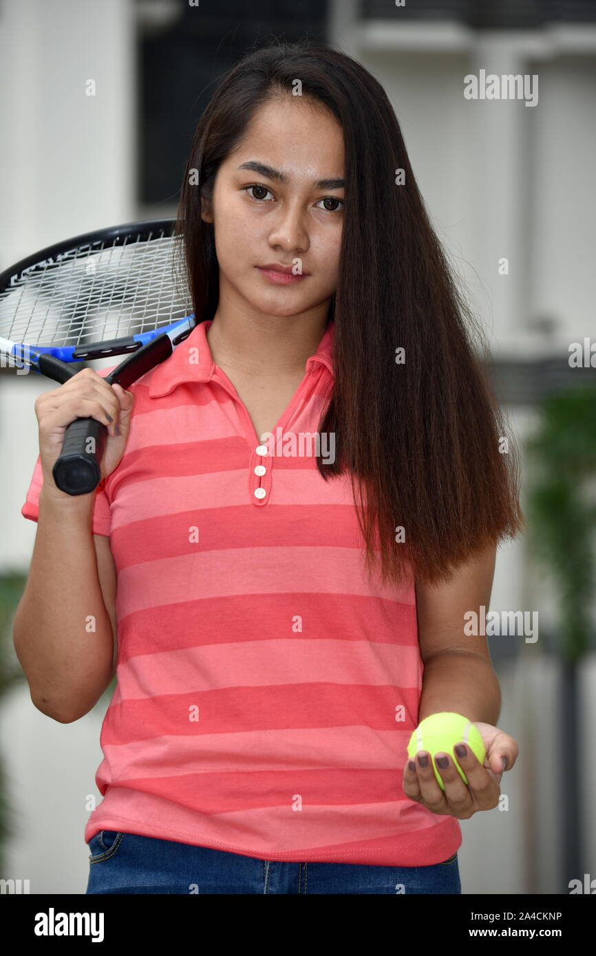 Beautiful Female Tennis Player Stock Photo - Alamy