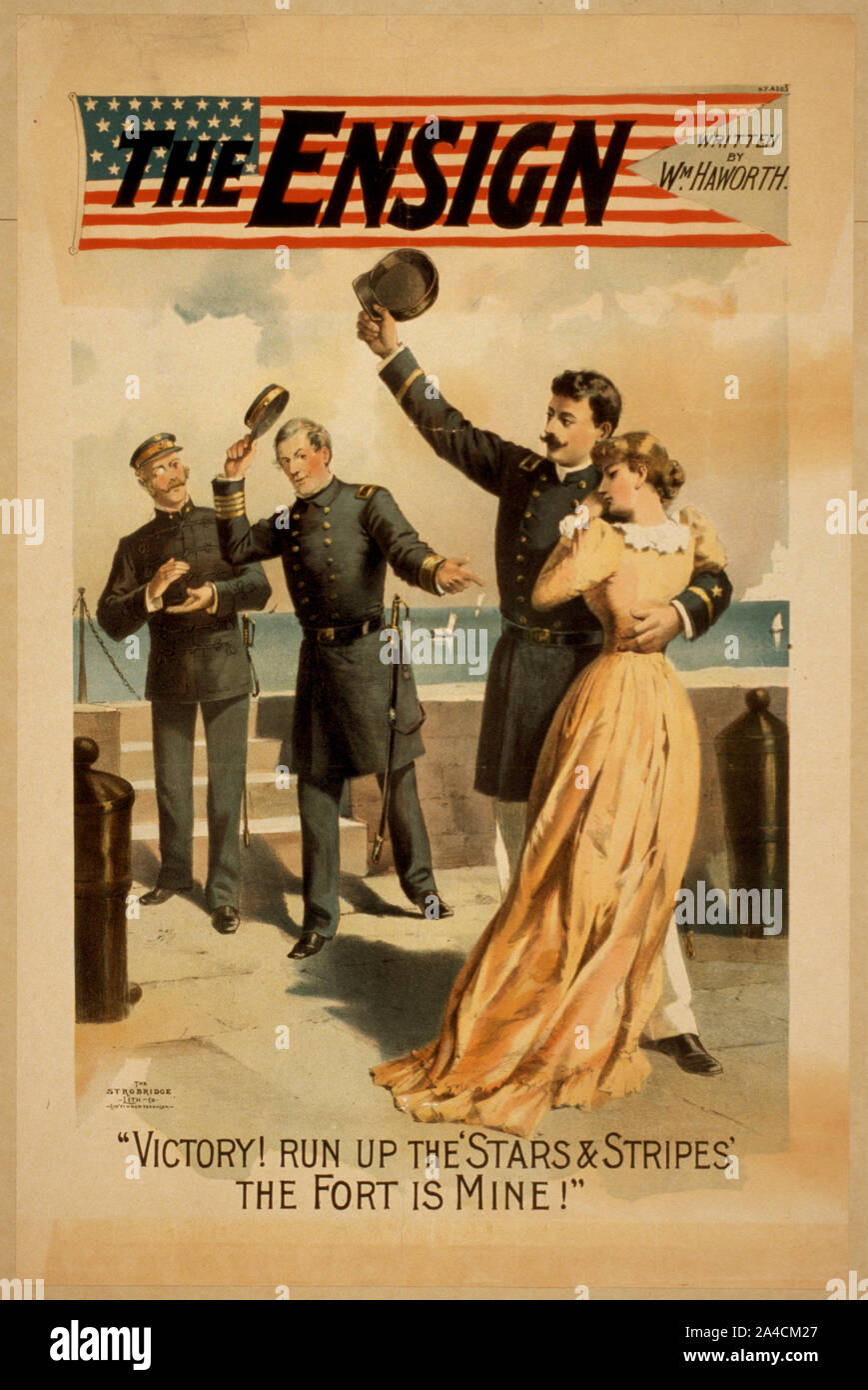 The ensign written by Wm. Haworth Stock Photo - Alamy