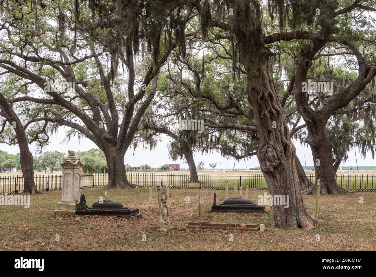 The family cemetery at the George Ranch Historical Park, a 20,000- acre ...