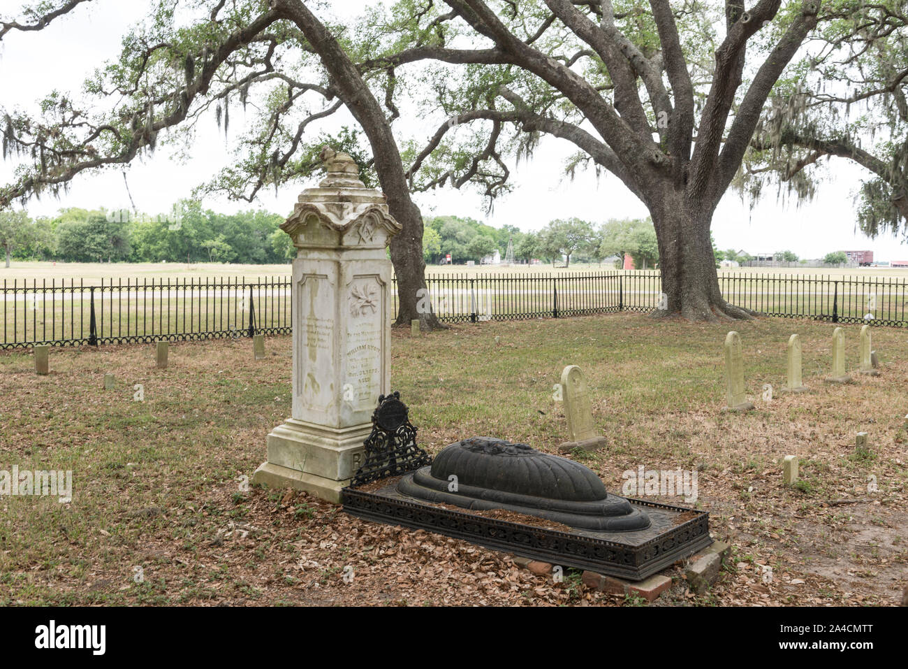The family cemetery at the George Ranch Historical Park, a 20,000- acre ...