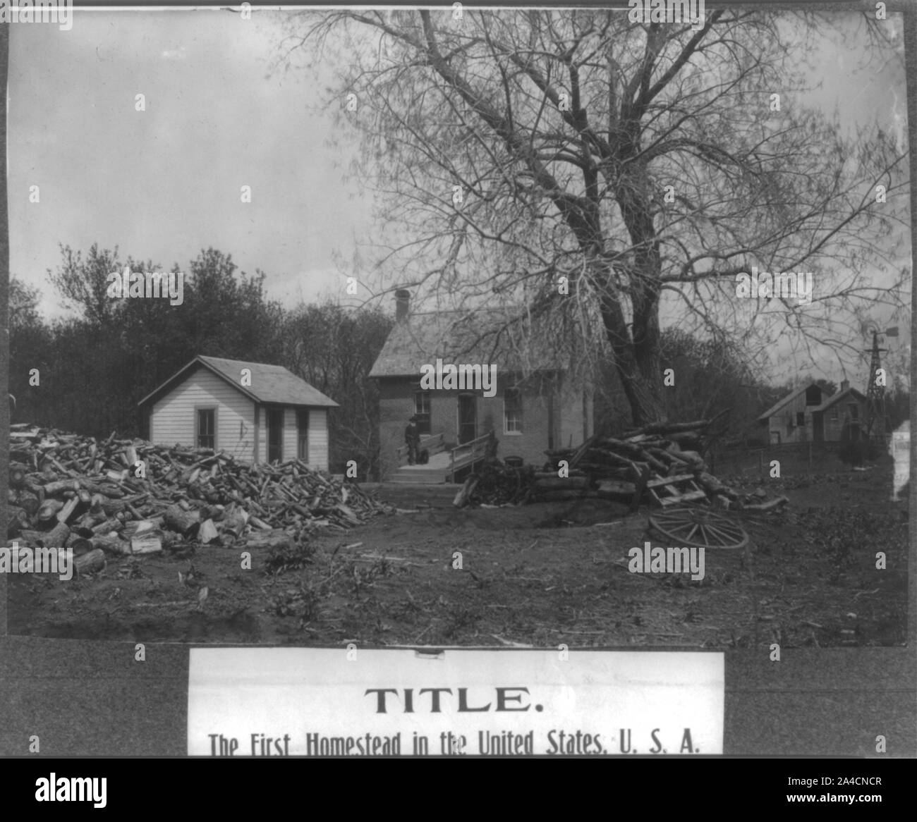 The first homestead in the United States, U.S.A Stock Photo - Alamy