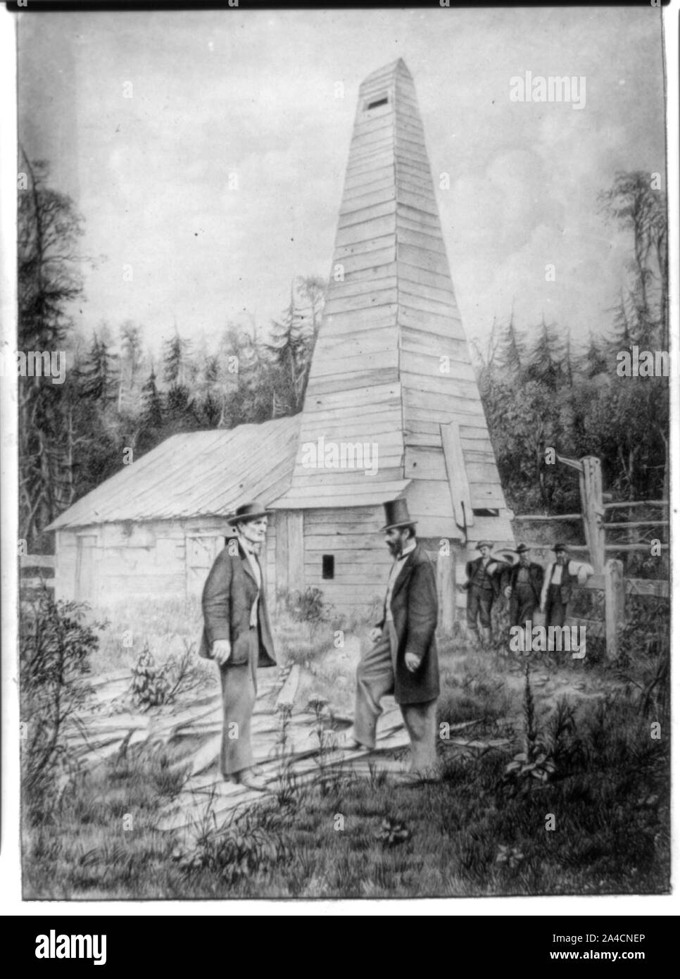 The first oil well Stock Photo - Alamy