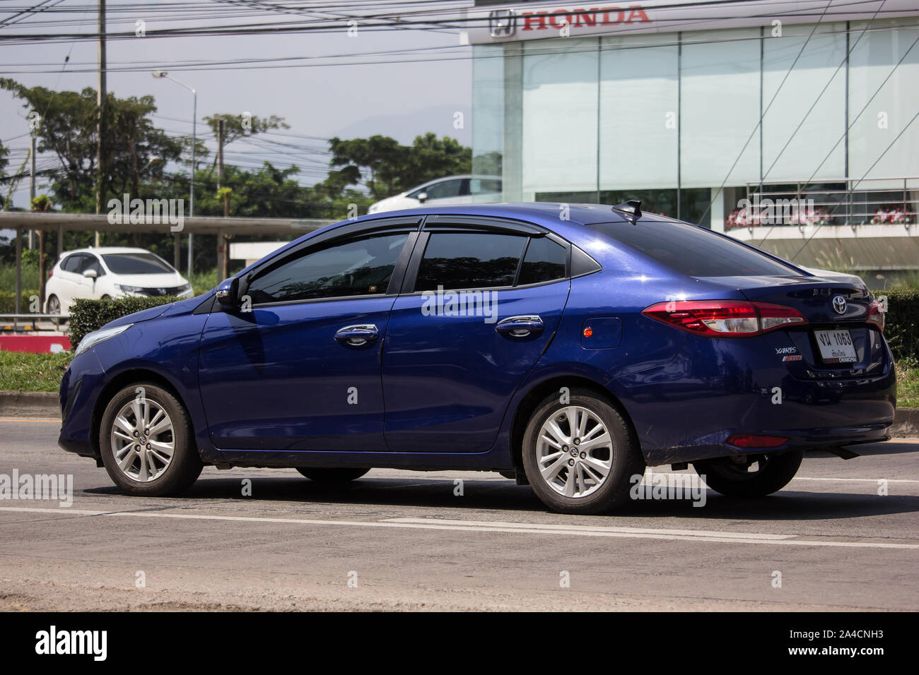 Chiangmai, Thailand - October 1 2019: New Private Sedan car. Dark Blue ...