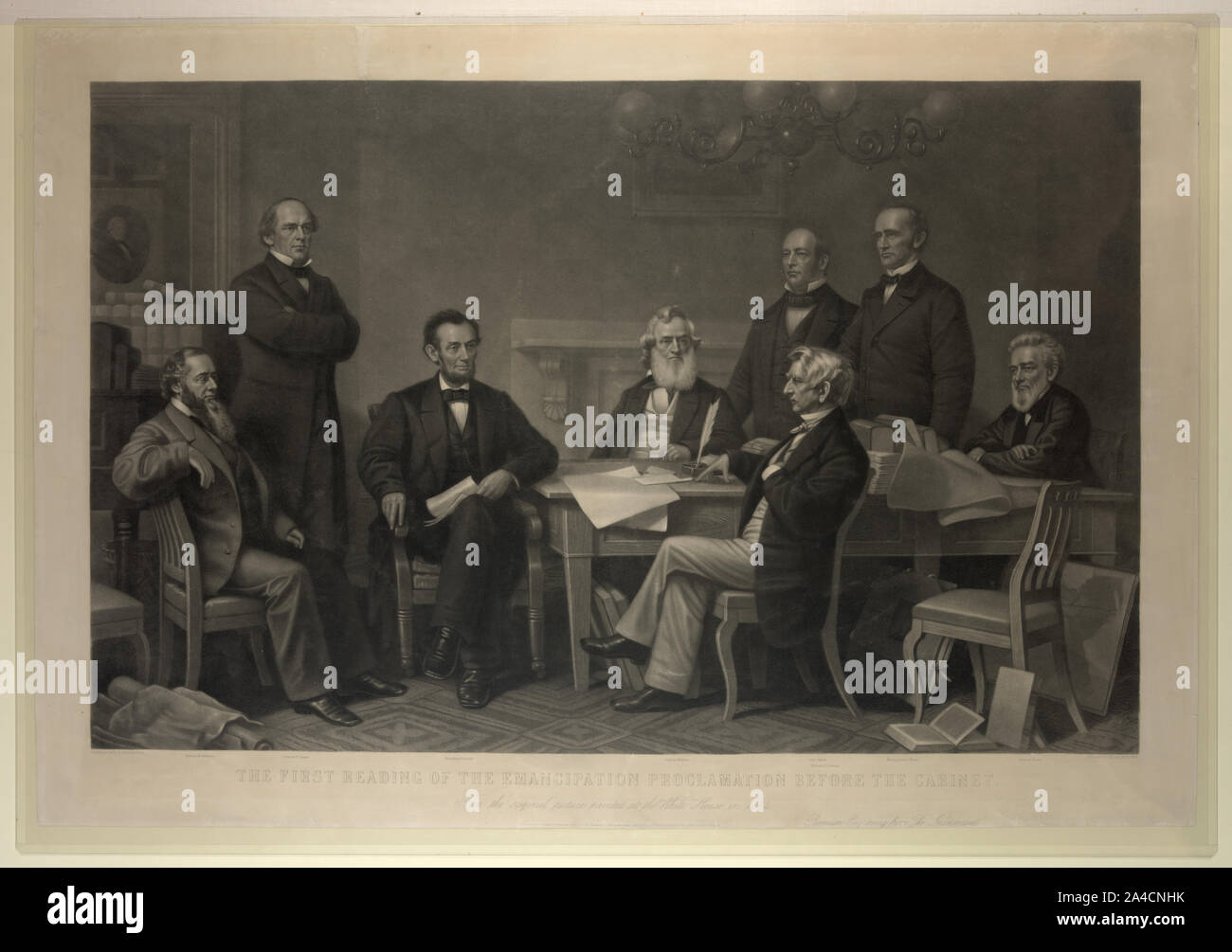 The first reading of the Emancipation Proclamation before the cabinet ...