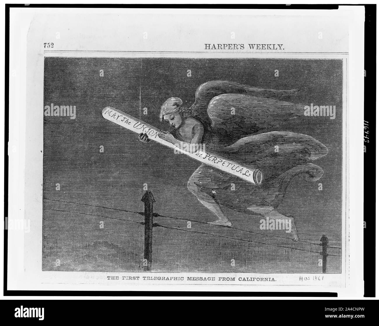 The first telegraphic message from California Stock Photo - Alamy