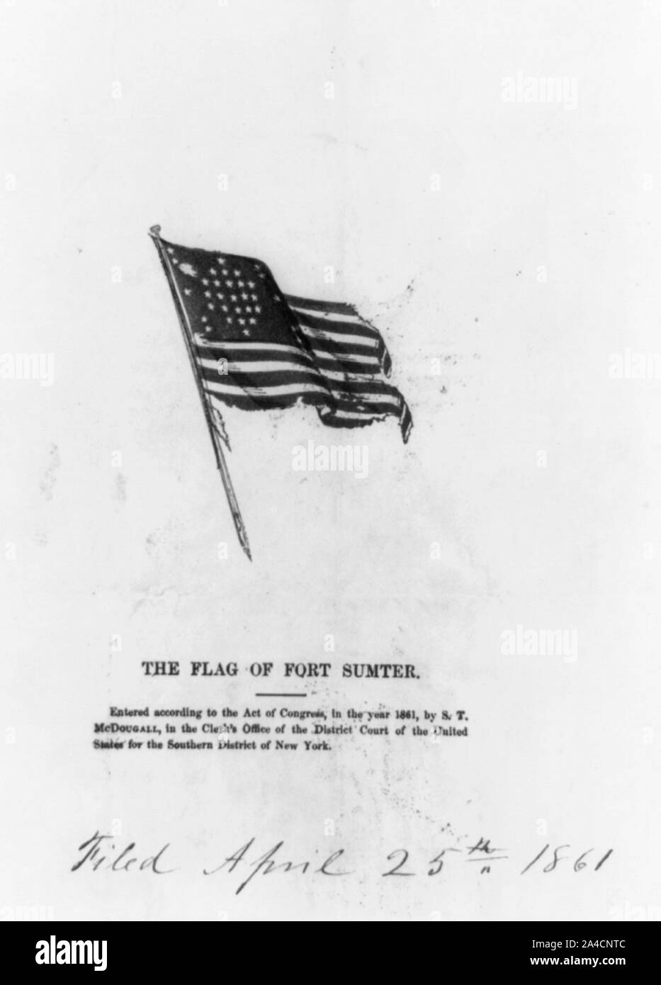 The flag of Fort Sumter Stock Photo - Alamy